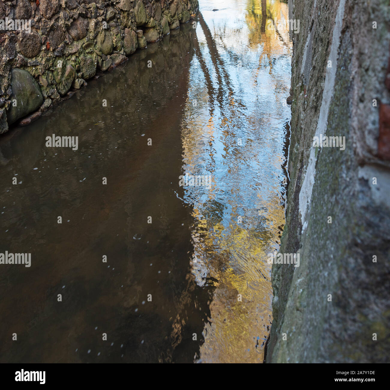 River between houses in old town of Kuldiga, Latvia Stock Photo - Alamy