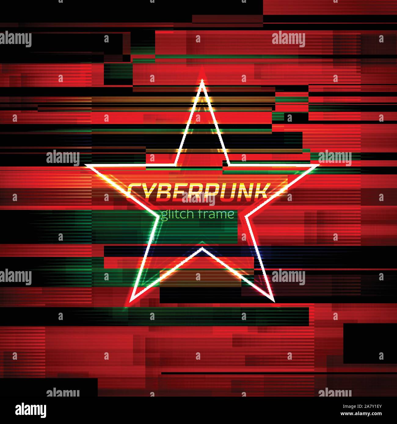 Digital error data neon cyberpunk hi-res stock photography and images ...