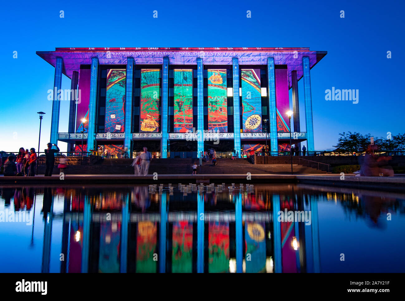 National Library of Australia, Enlighten Festival, Canberra, Australia ...