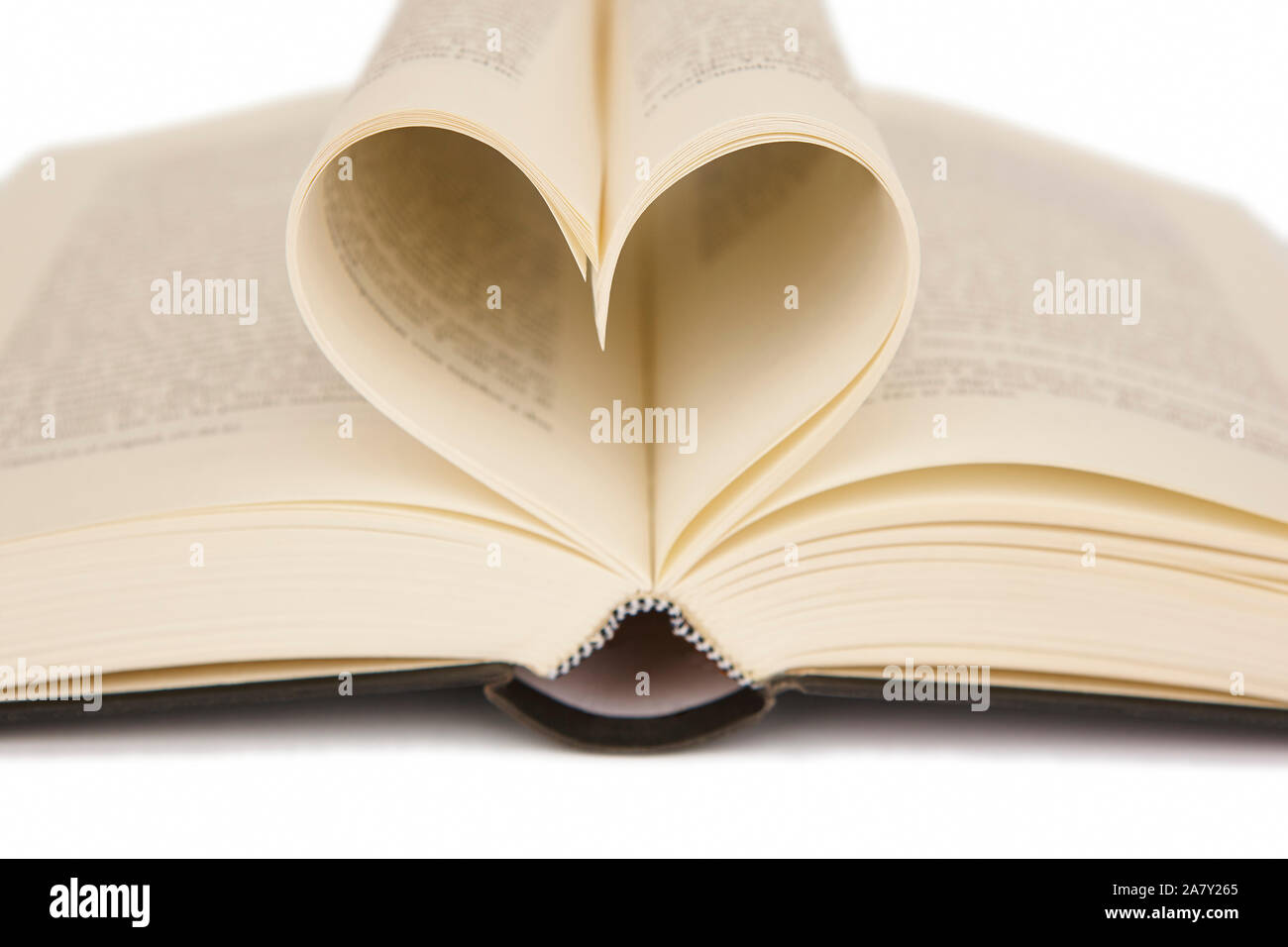 Open book with heart shaped pages. Love for reading. Isolated Stock ...