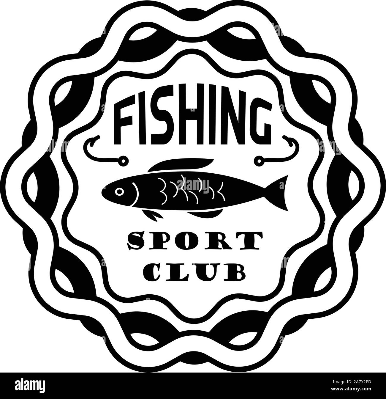 Fishing sport club logo, simple style Stock Vector Image & Art - Alamy