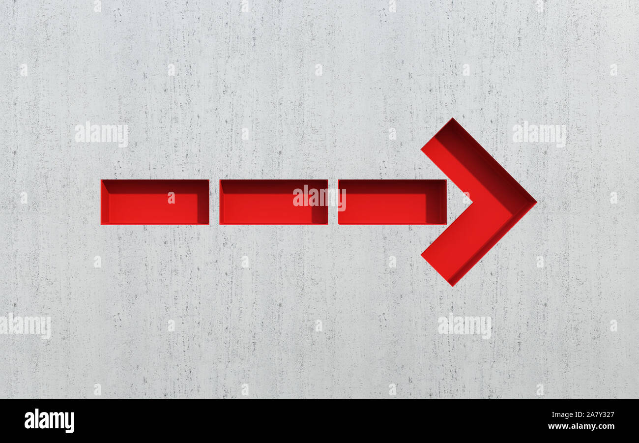 red arrow show direction Stock Photo - Alamy