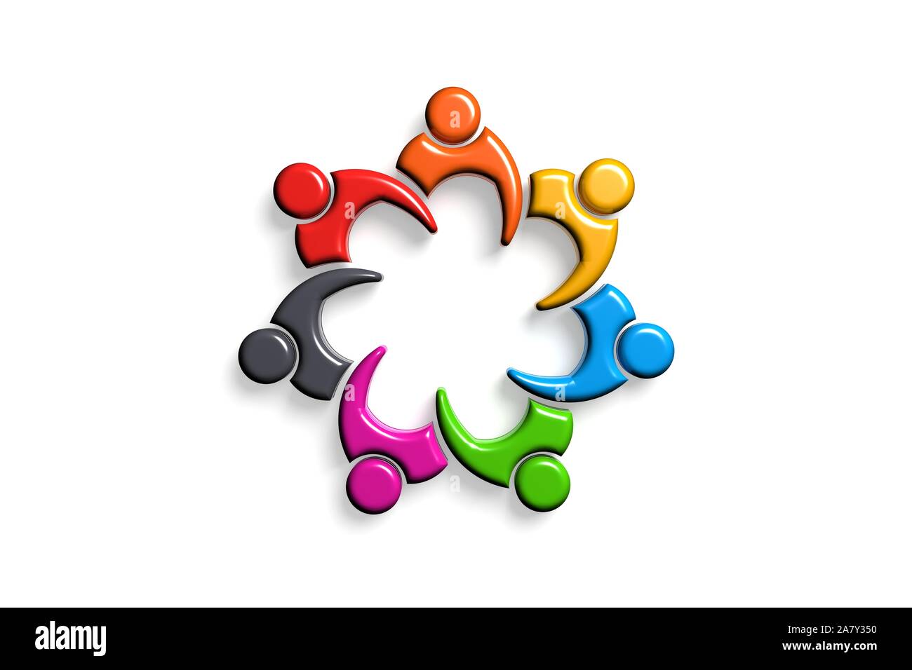 People Meeting Seminar Office Logo Design. 3D illustration Stock Photo ...