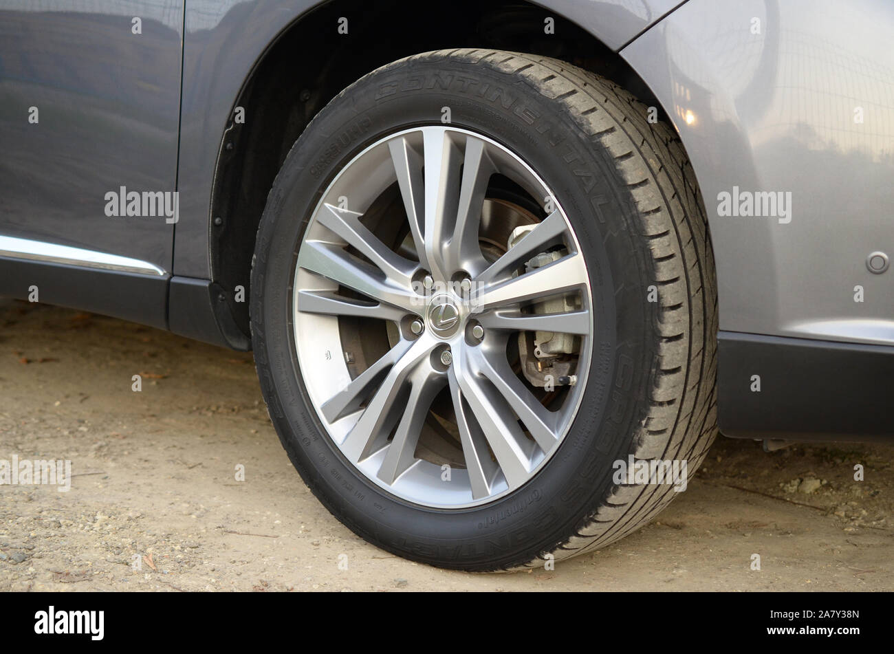 KHARKOV, UKRAINE - OCTOBER 21, 2019: Motor car Lexus RX350 AL10 in ...