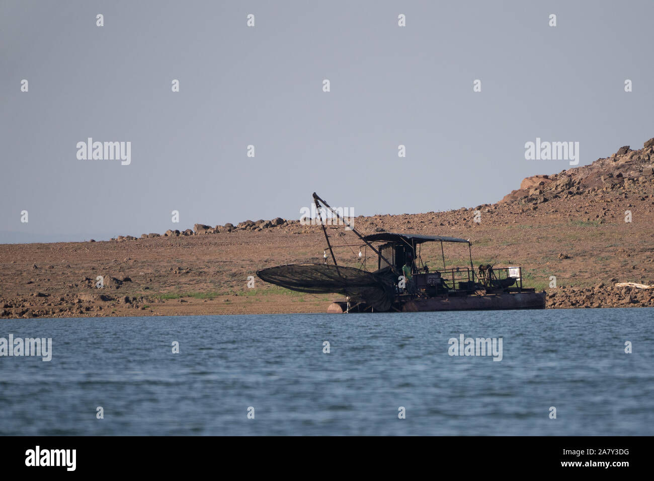 Fishing local boats On Lake Kariba Zimbabwe Stock Photo - Alamy