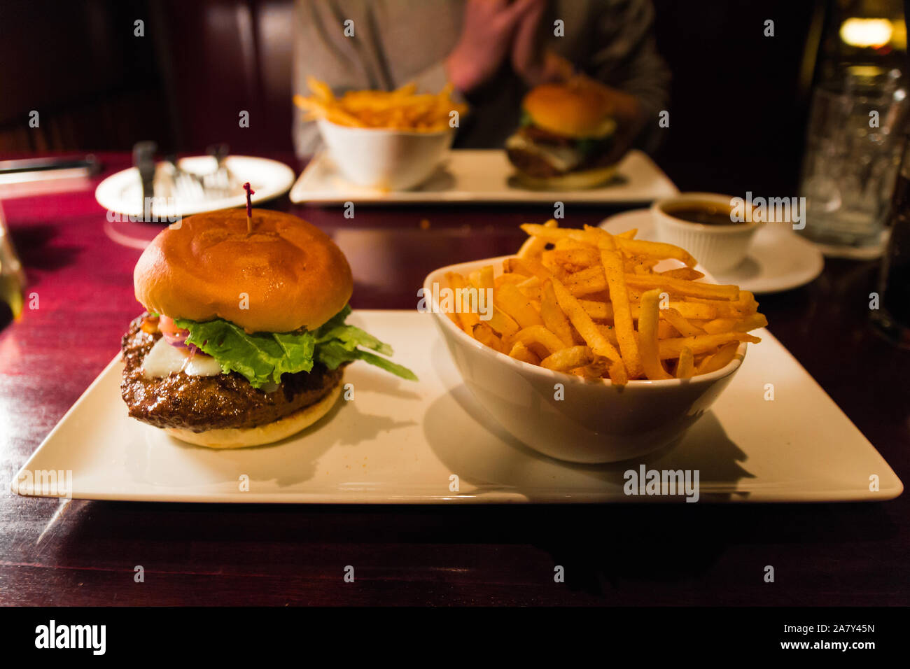 Tasty Hamburger & fries at Baton Rouge in Montreal (Quebec, Canada ...