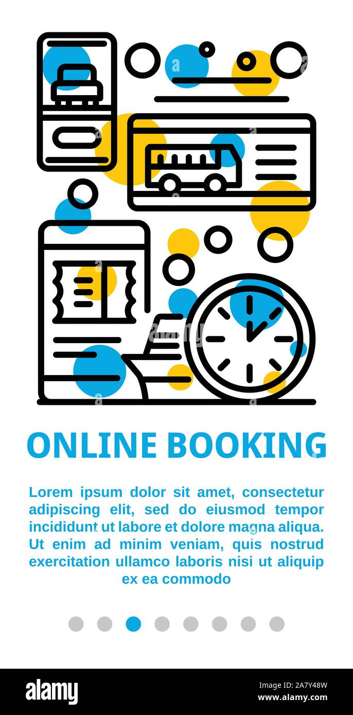 Online booking banner, outline style Stock Vector Image & Art - Alamy