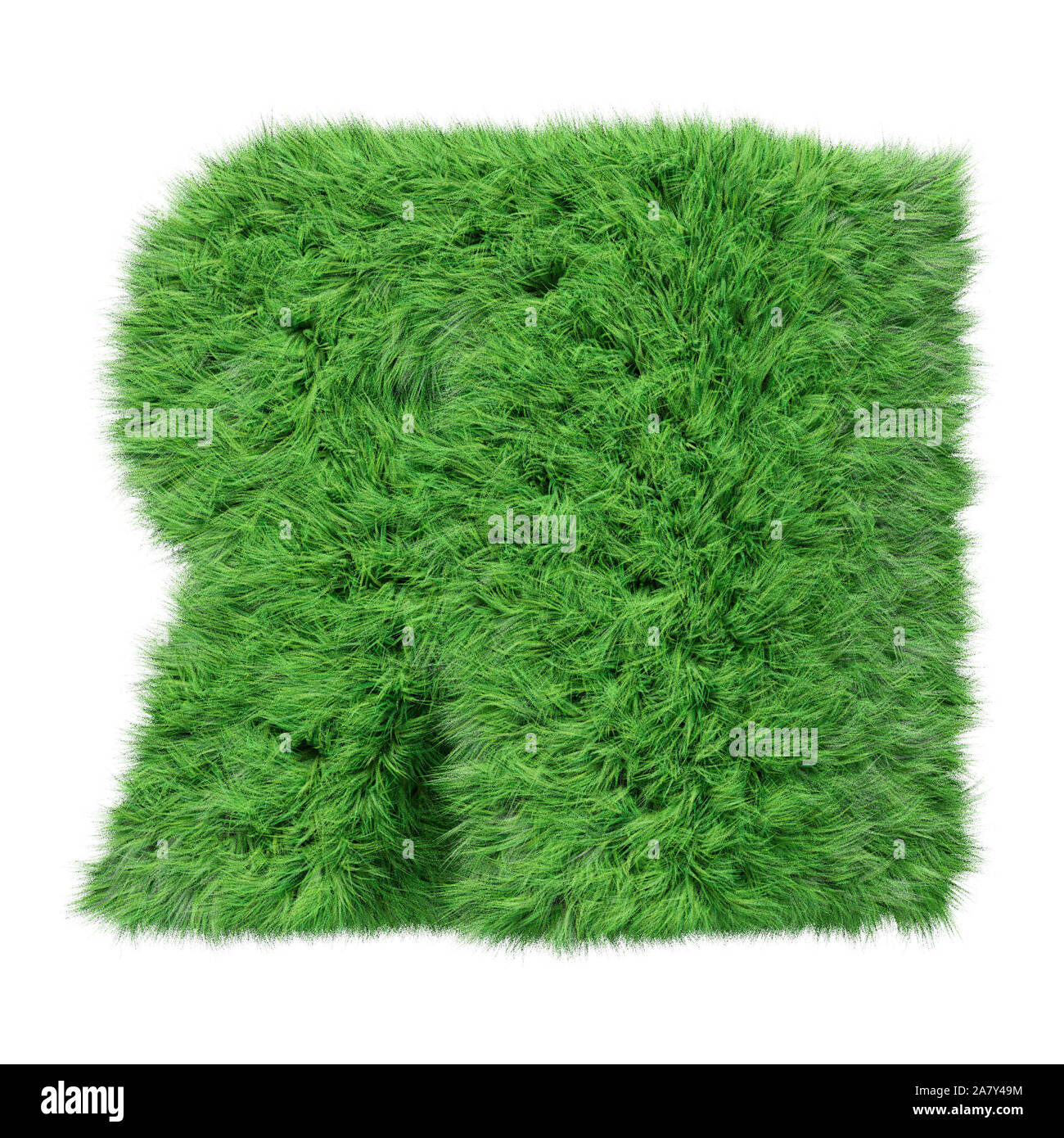 Grass alphabet, letter R. Isolated on white 3D illustration Stock Photo ...