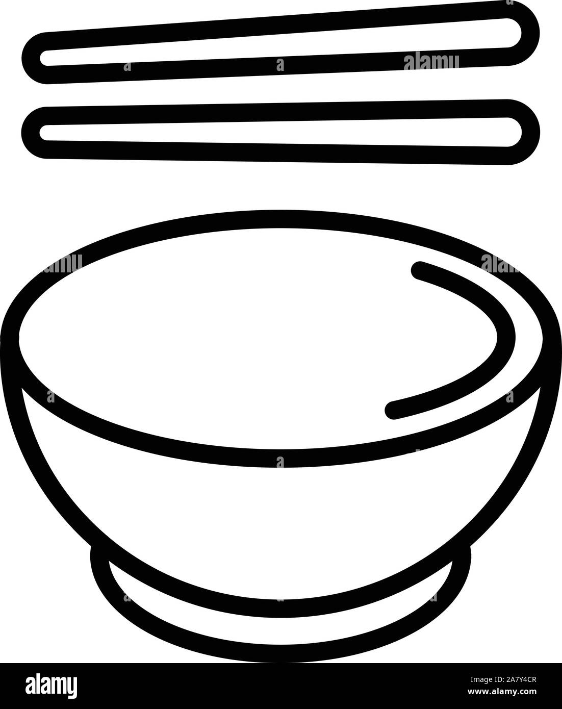 Empty ramen bowl icon, outline style Stock Vector Image & Art - Alamy