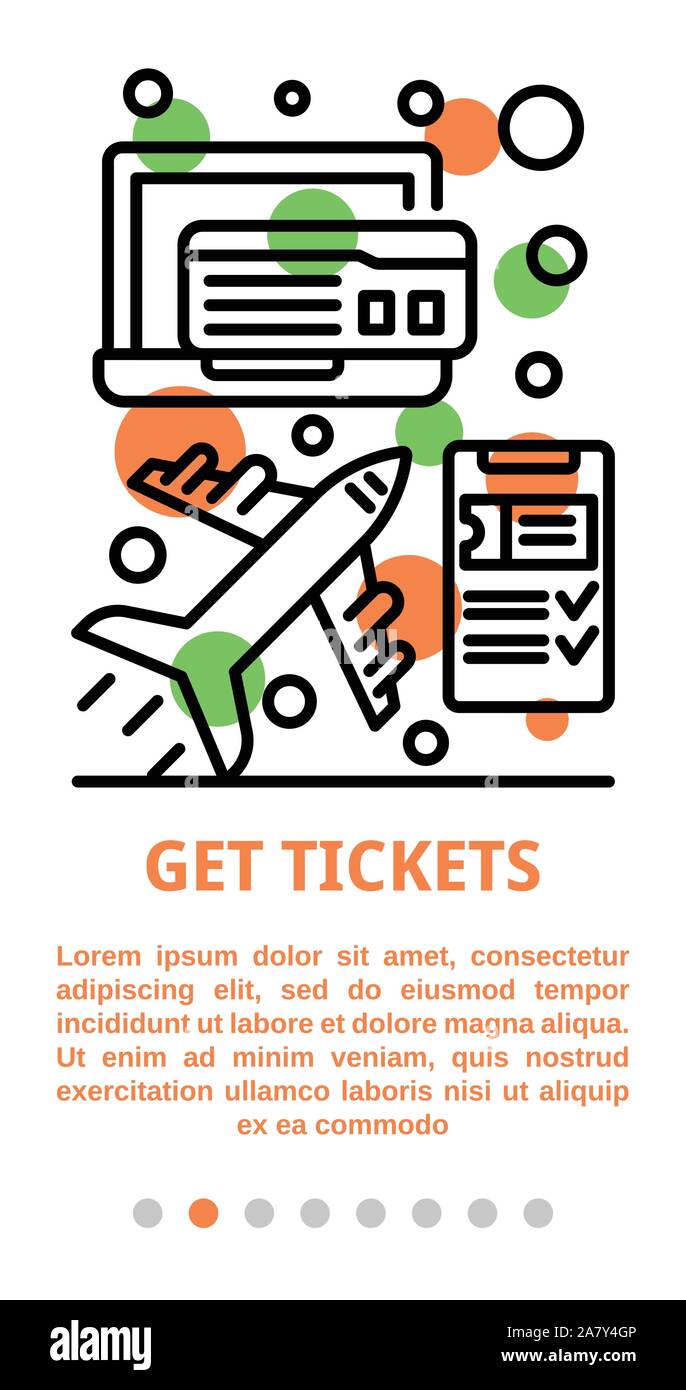 Get tickets banner, outline style Stock Vector Image & Art - Alamy