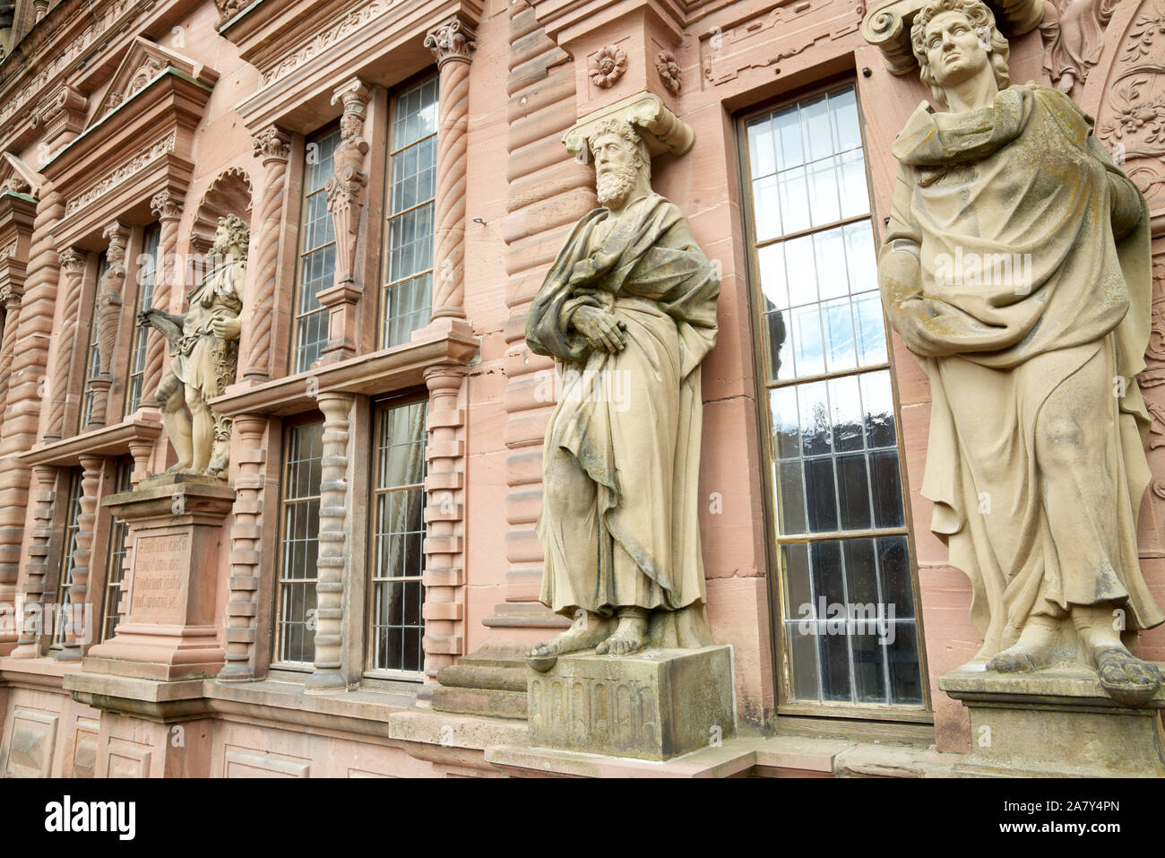 Facade inside the castle of Heidelberg, Germany Stock Photo - Alamy