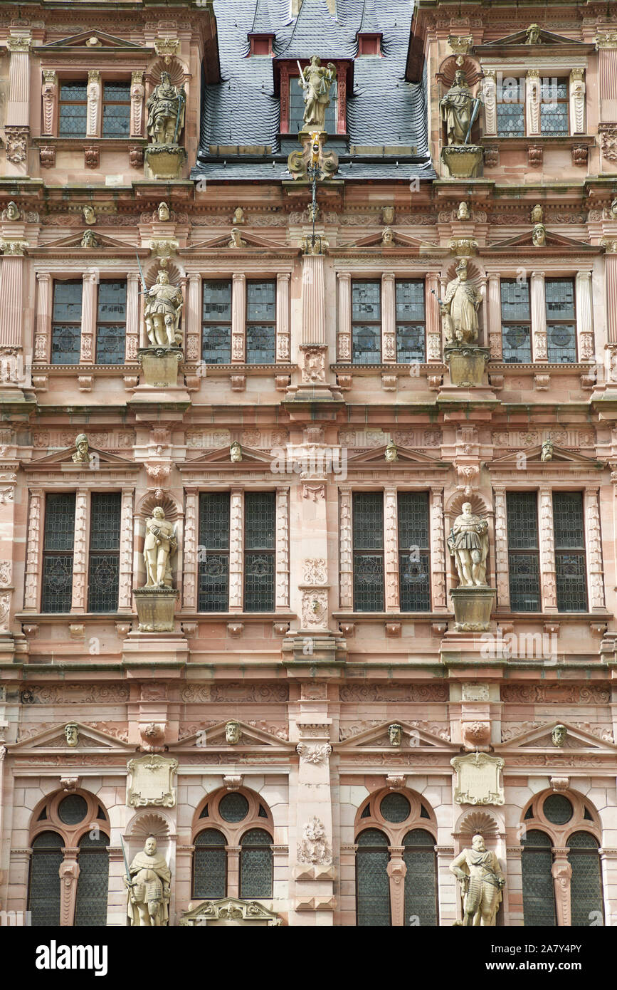 Facade inside the castle of Heidelberg, Germany Stock Photo - Alamy