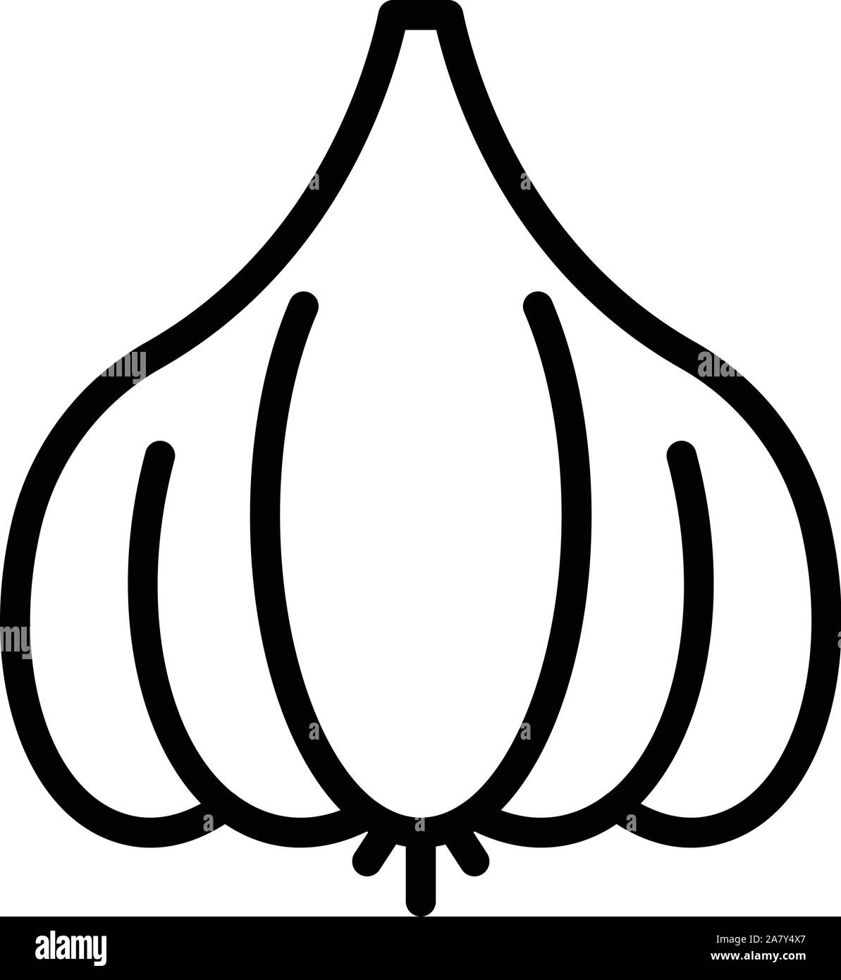 Garlic icon, outline style Stock Vector Image & Art - Alamy
