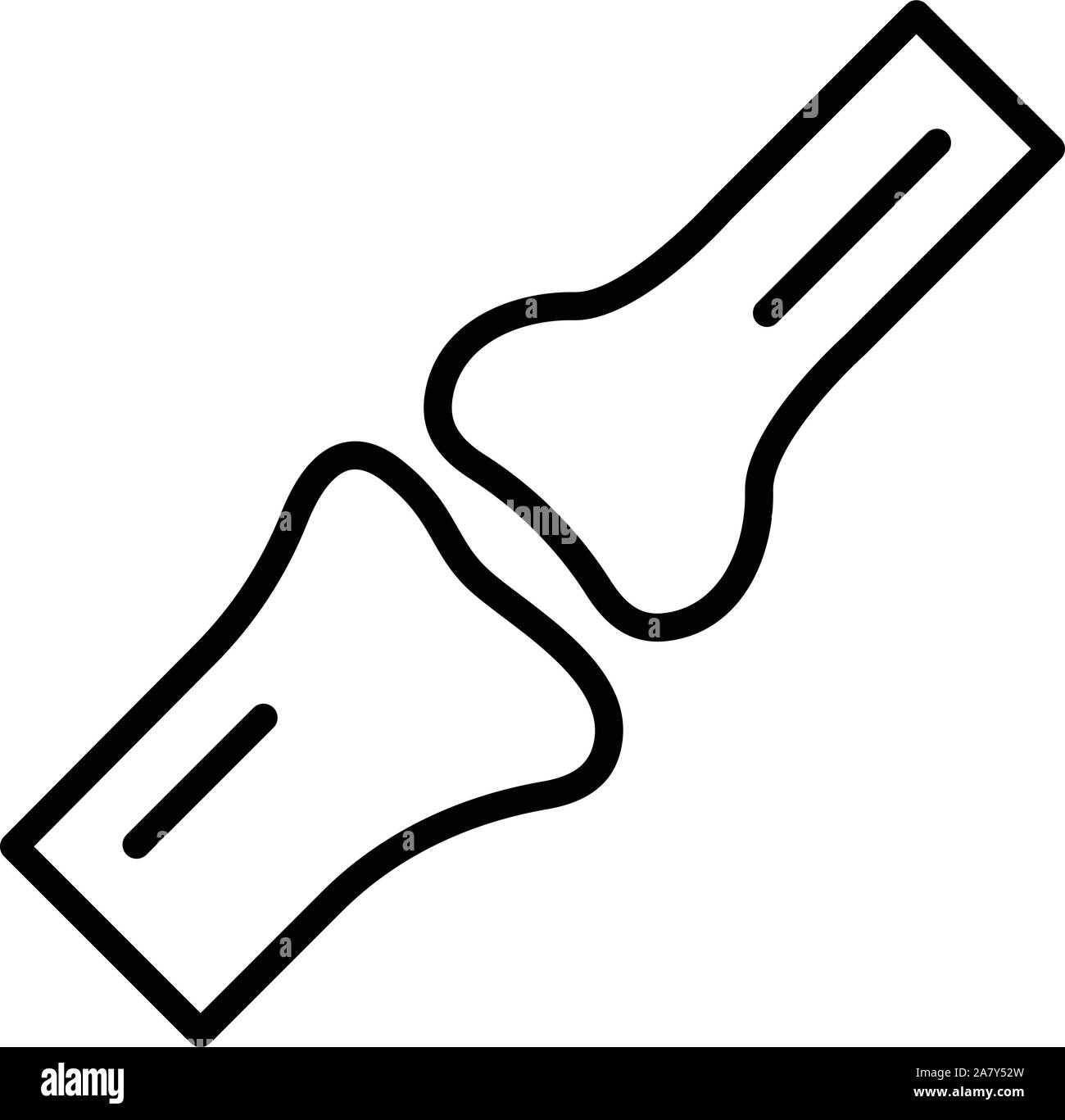 Leg bones icon, outline style Stock Vector Image & Art - Alamy