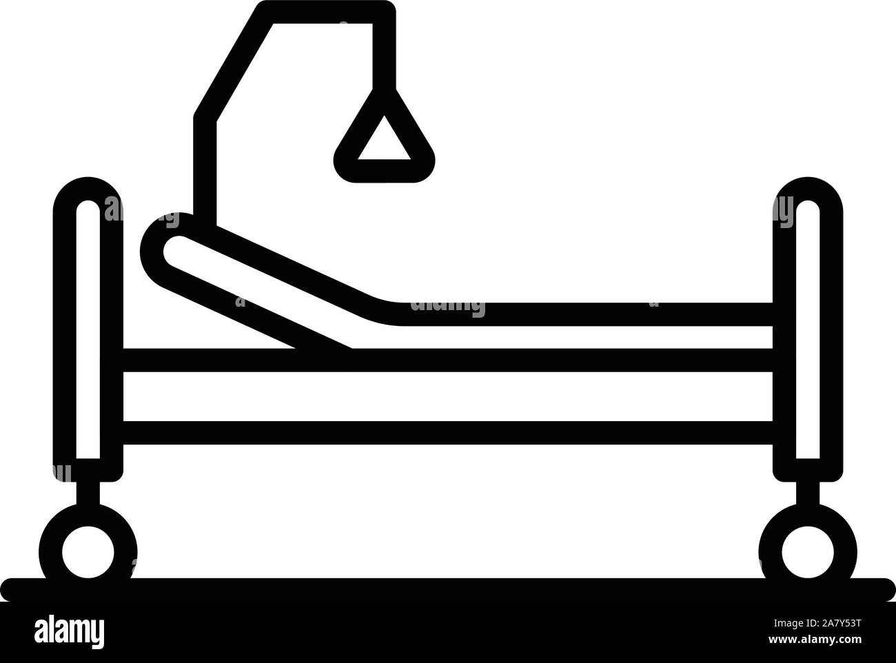 Hospital bed icon, outline style Stock Vector Image & Art - Alamy