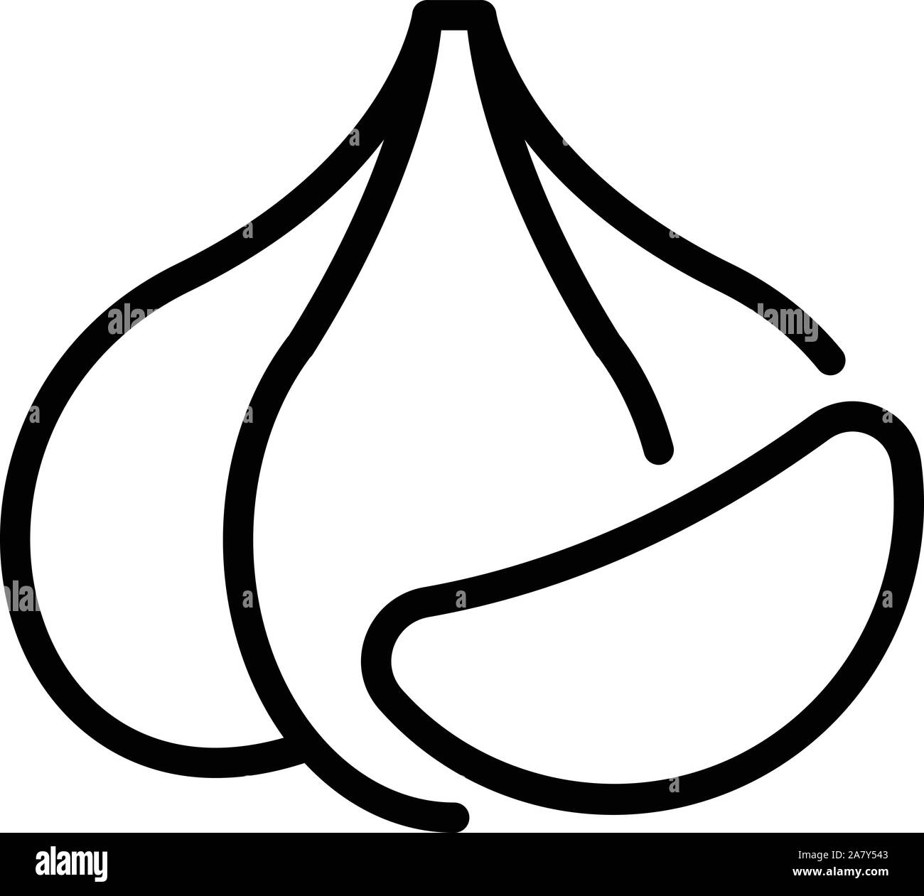 Raw garlic icon, outline style Stock Vector Image & Art - Alamy