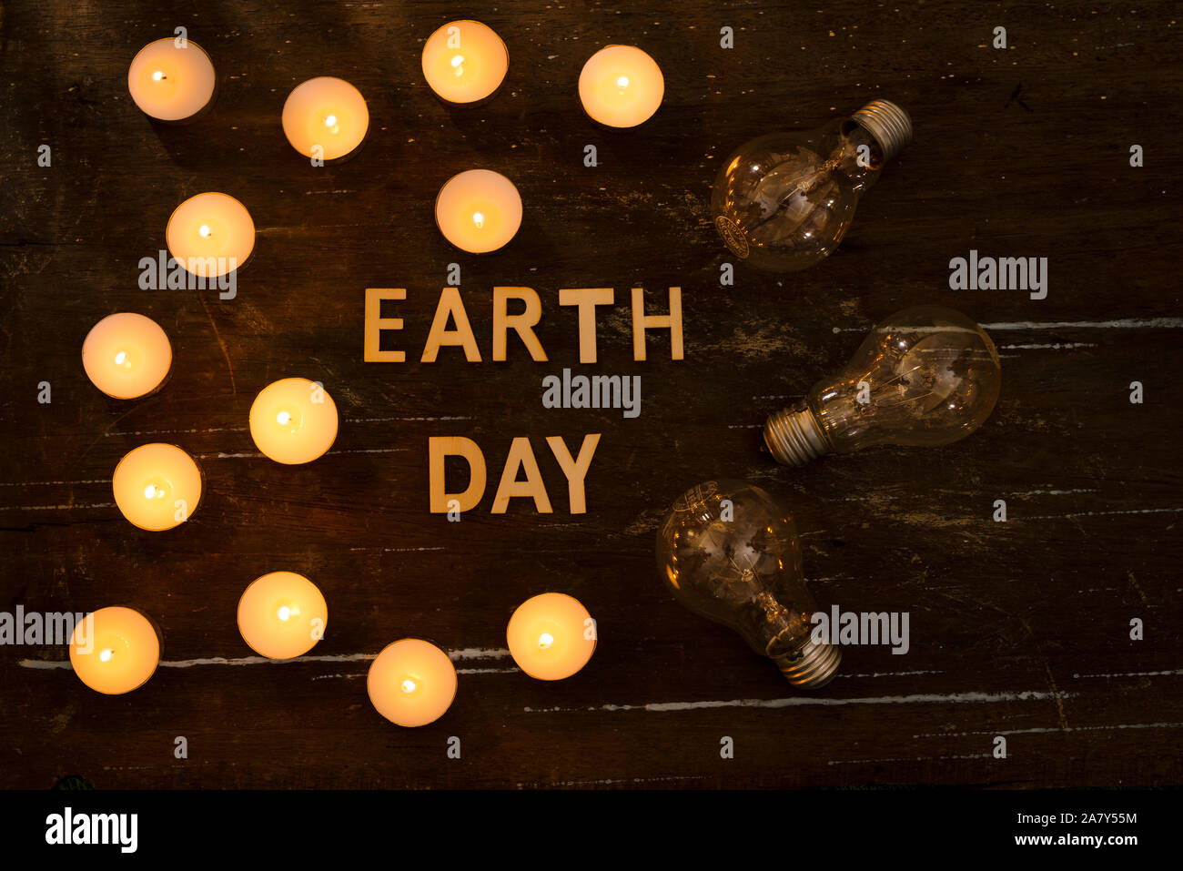 Energy saving. Concept by the hour of the earth, an hour without light ...