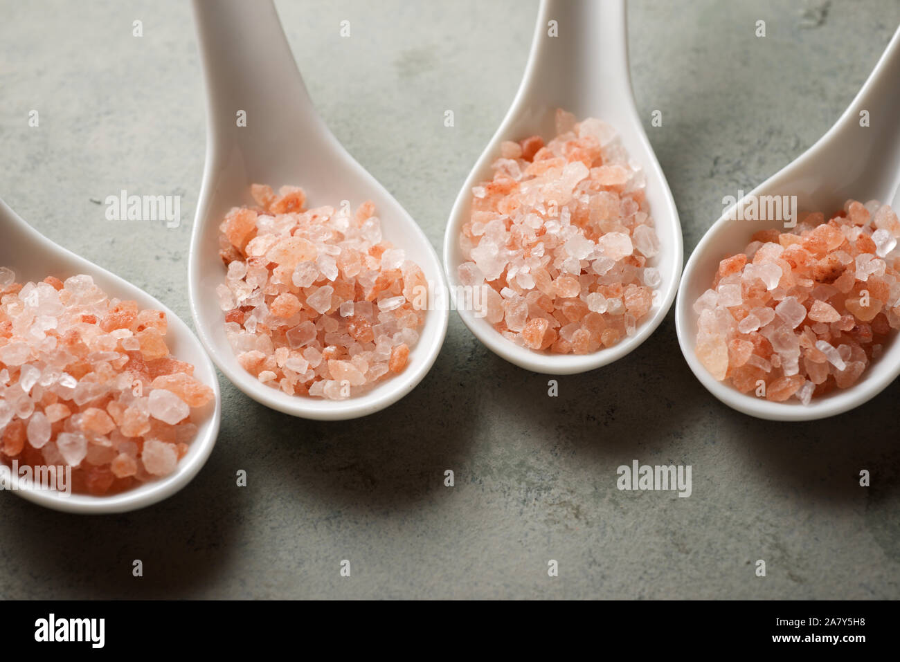 Four salt spoons hi-res stock photography and images - Alamy