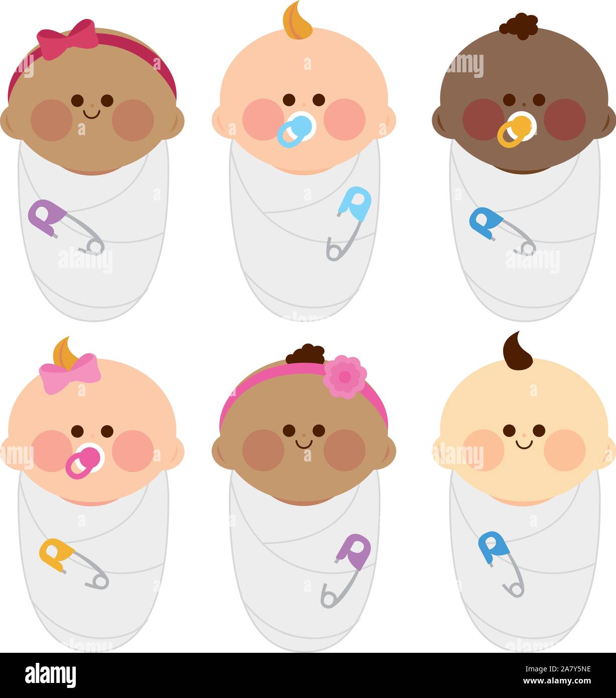 Sweet newborn baby in Stock Vector Images - Alamy