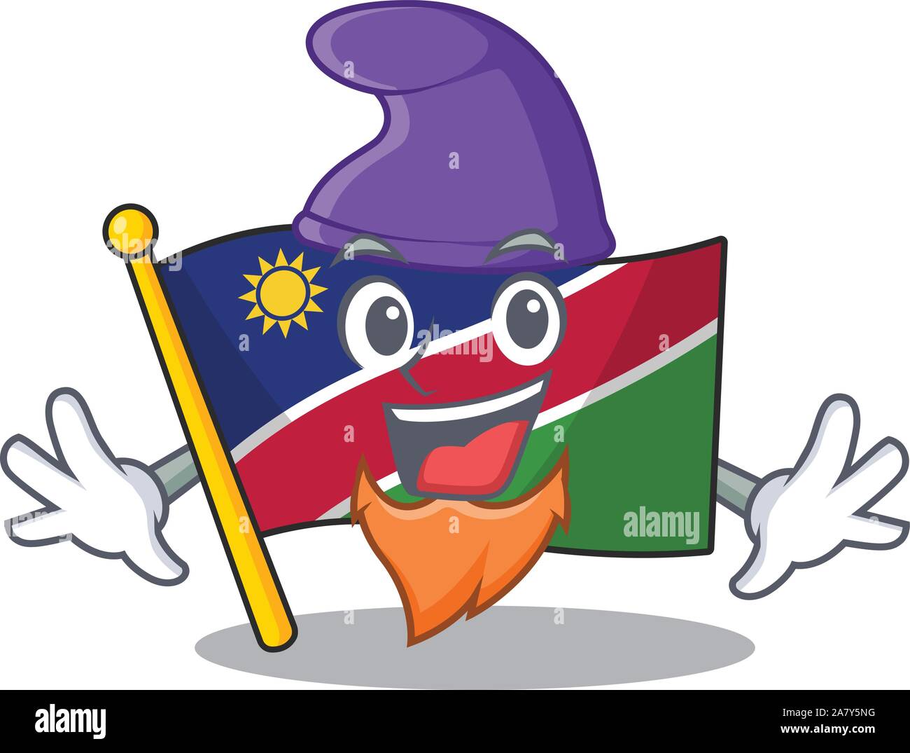 elf smiling flag namibia cartoon character working Stock Vector Image ...