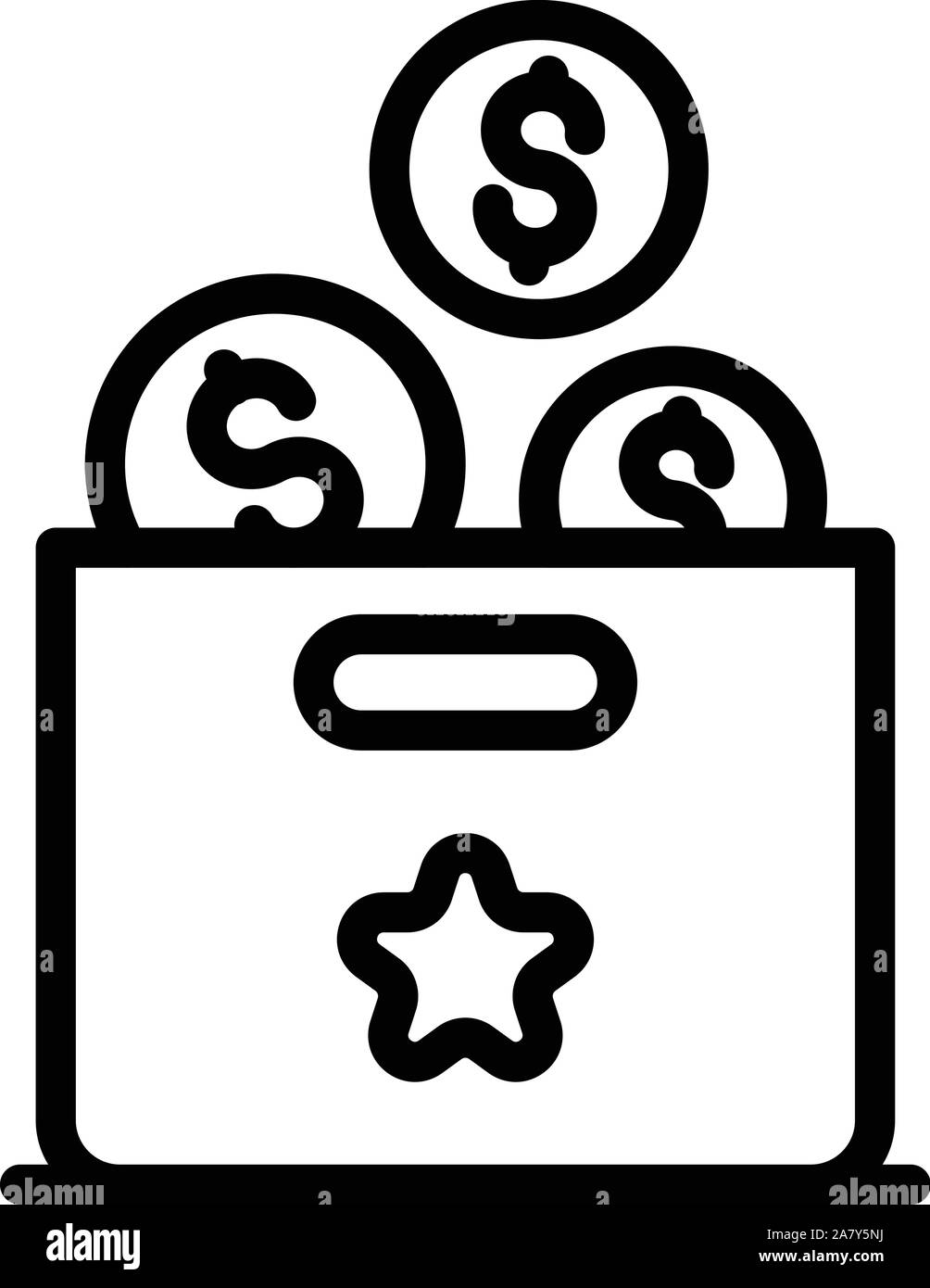 Box money startup icon, outline style Stock Vector Image & Art - Alamy
