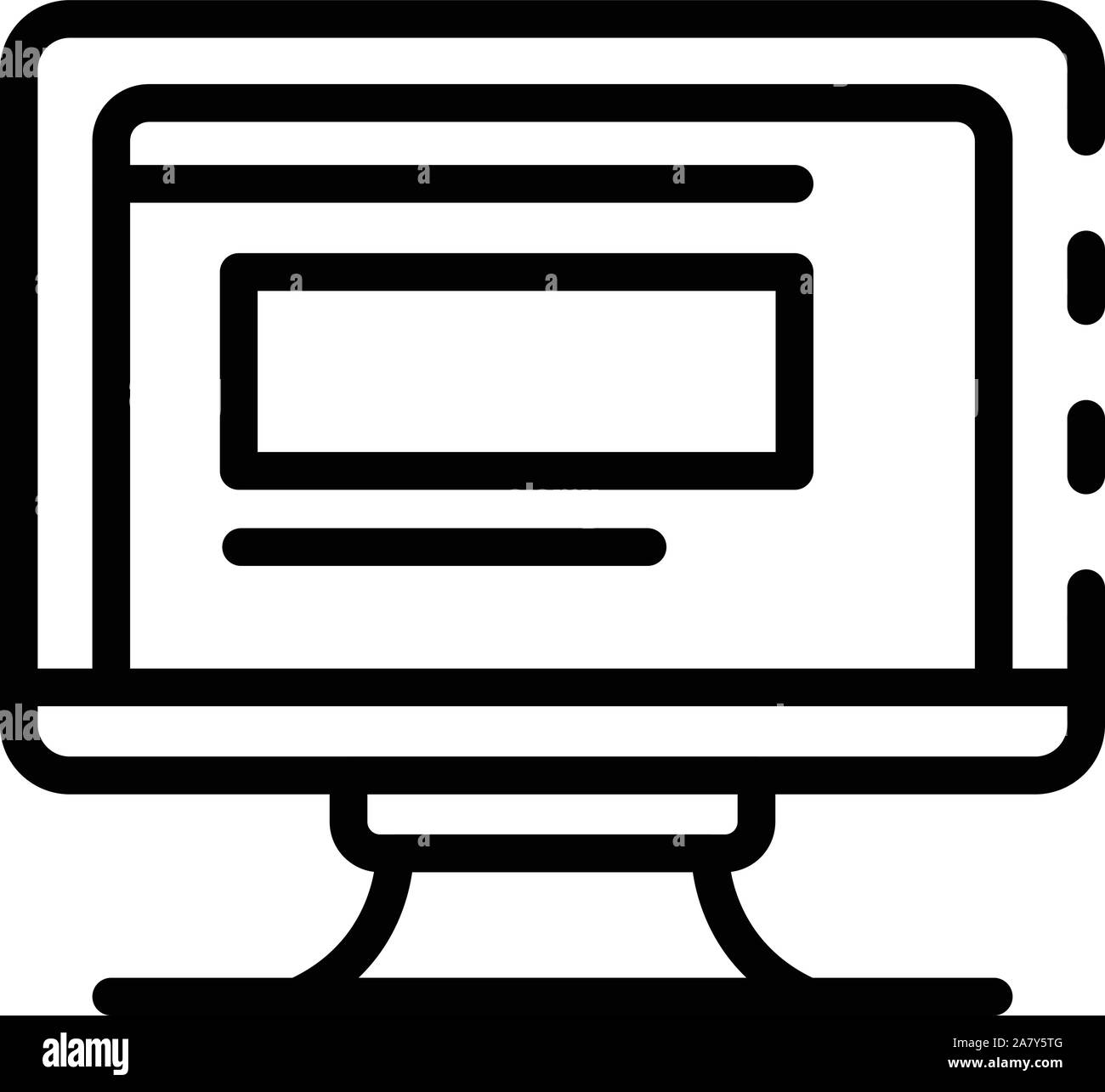 White laptop screen hd video Stock Vector Images - Alamy