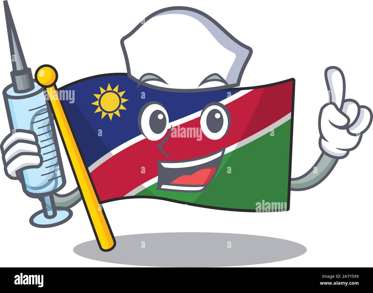 nurse illustration flag namibia isolated with cartoon Stock Vector ...