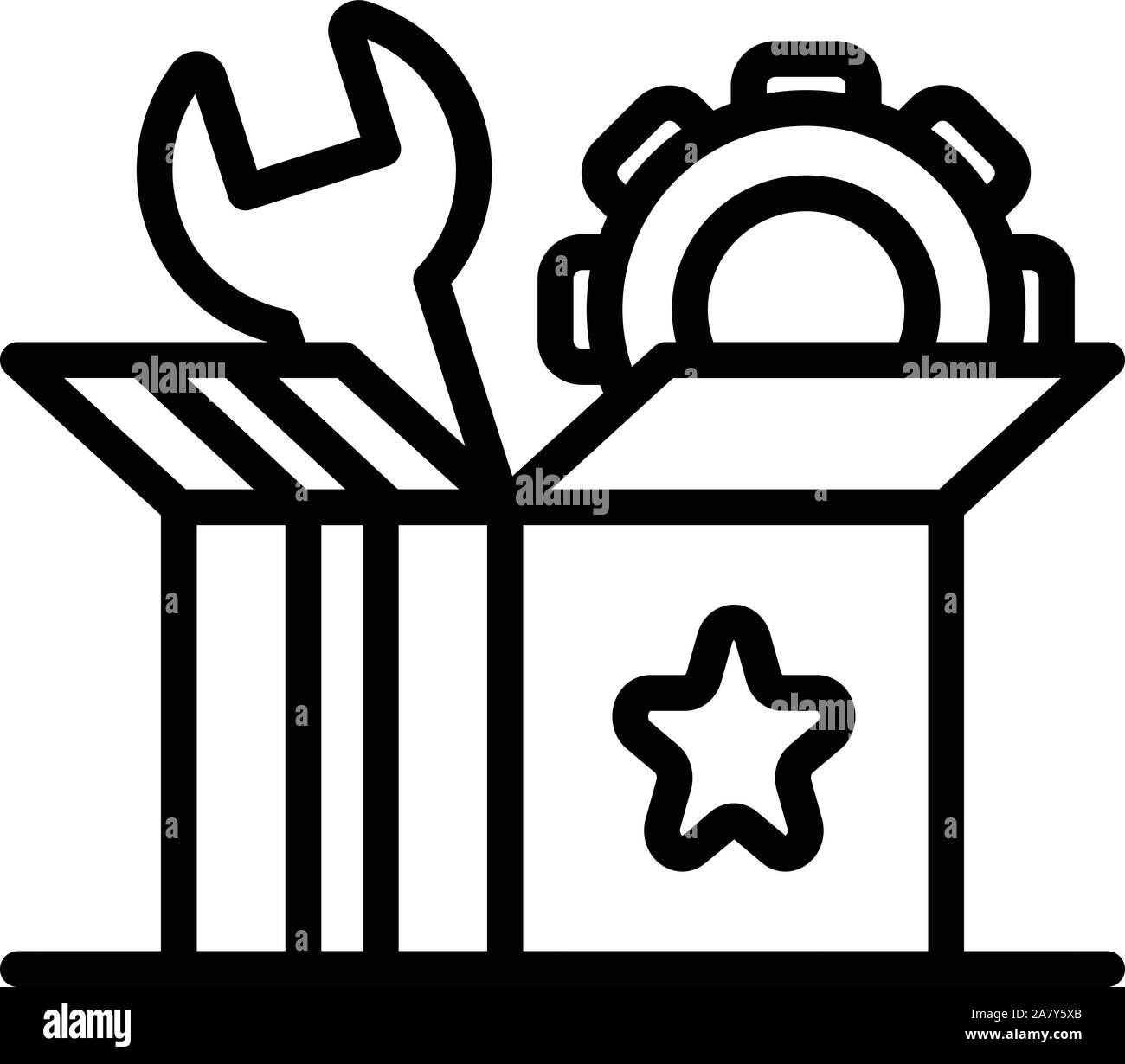 Startup carton box icon, outline style Stock Vector Image & Art - Alamy