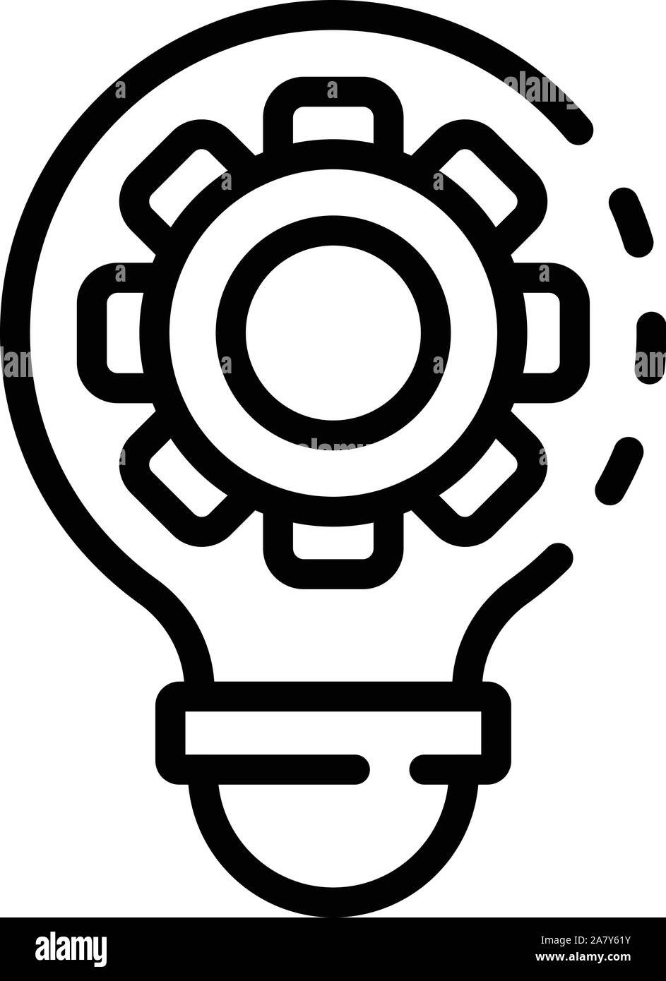 Bulb gear wheel icon, outline style Stock Vector Image & Art - Alamy