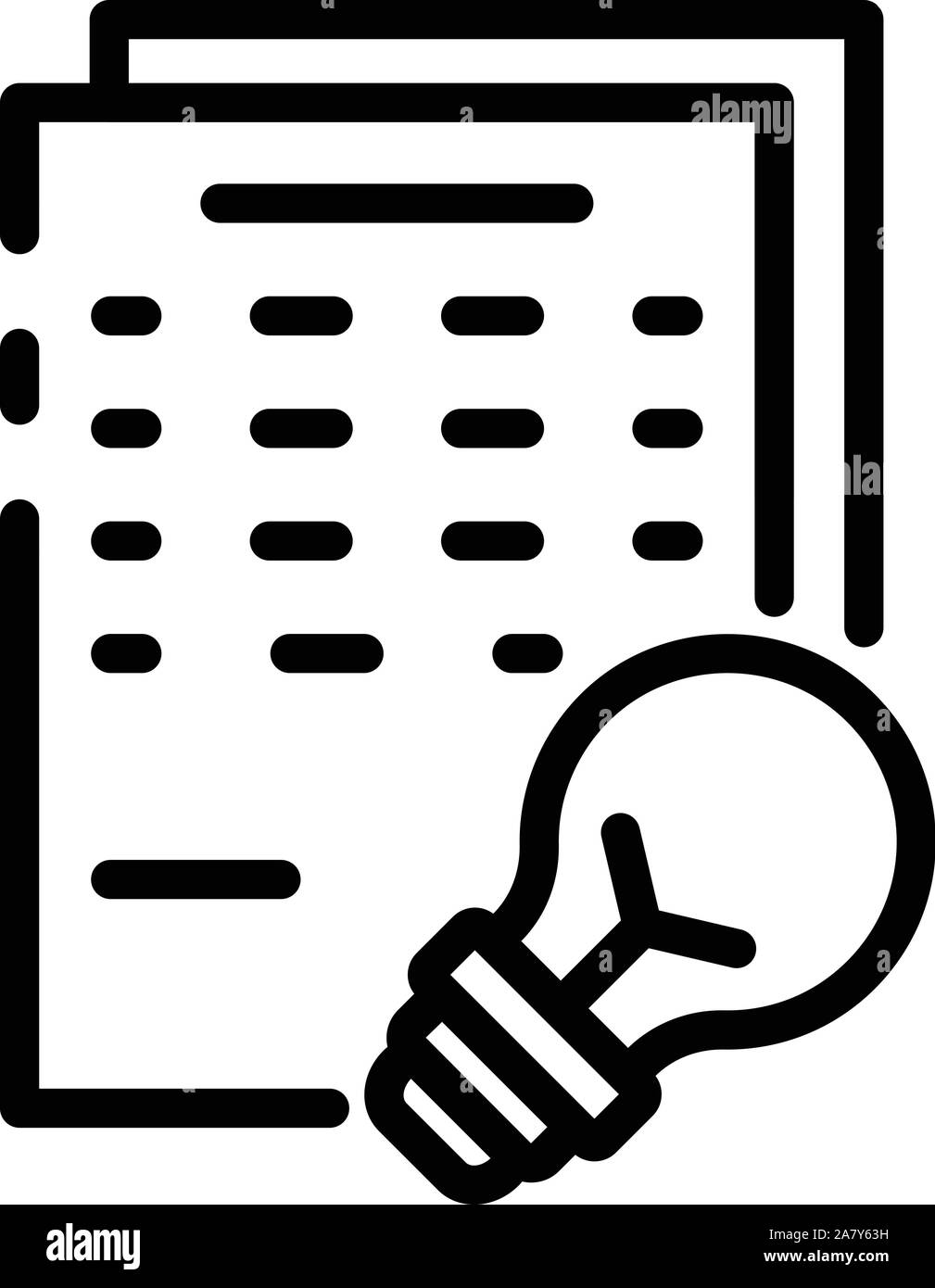 Bulb idea project icon, outline style Stock Vector Image & Art - Alamy