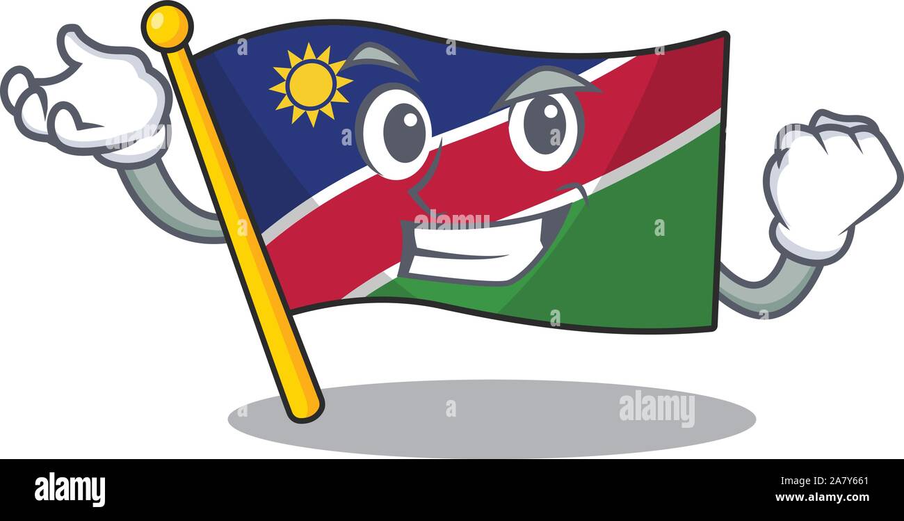 illustration flag namibia isolated with successful cartoon Stock Vector ...