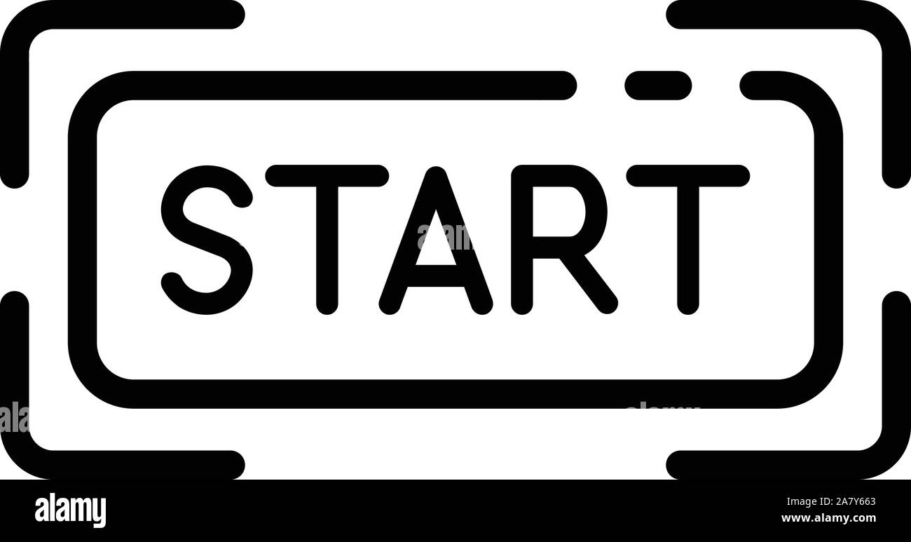 Start project button icon, outline style Stock Vector Image & Art - Alamy