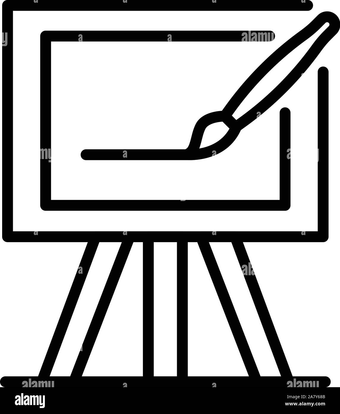 Painted picture icon, outline style Stock Vector Image & Art - Alamy
