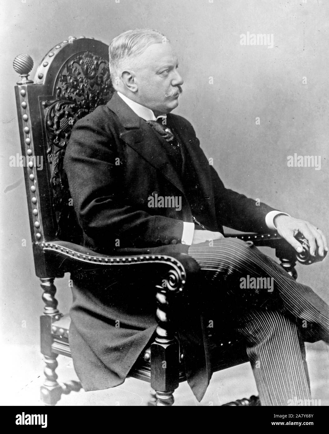 von Buelow, seated in chair 1908 Stock Photo - Alamy