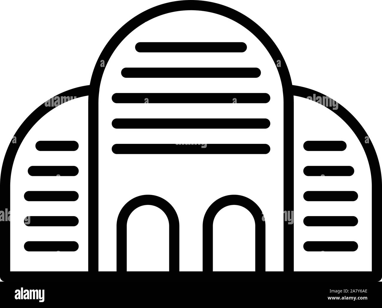 Old architectural building icon, outline style Stock Vector Image & Art ...