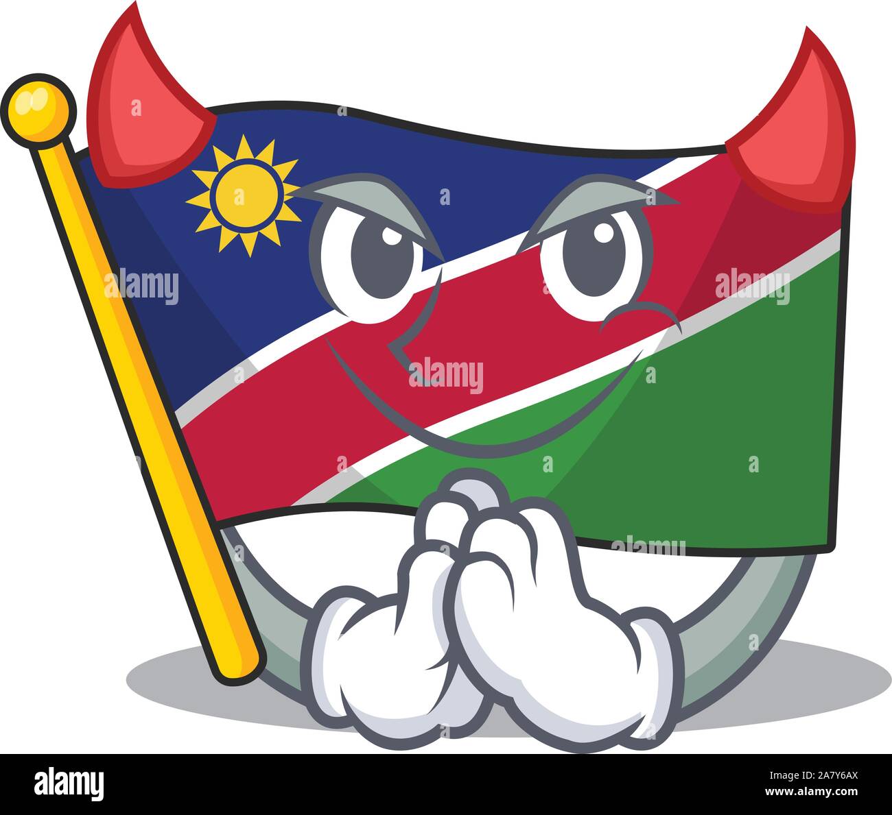 flag namibia cartoon devil with the shape Stock Vector Image & Art - Alamy