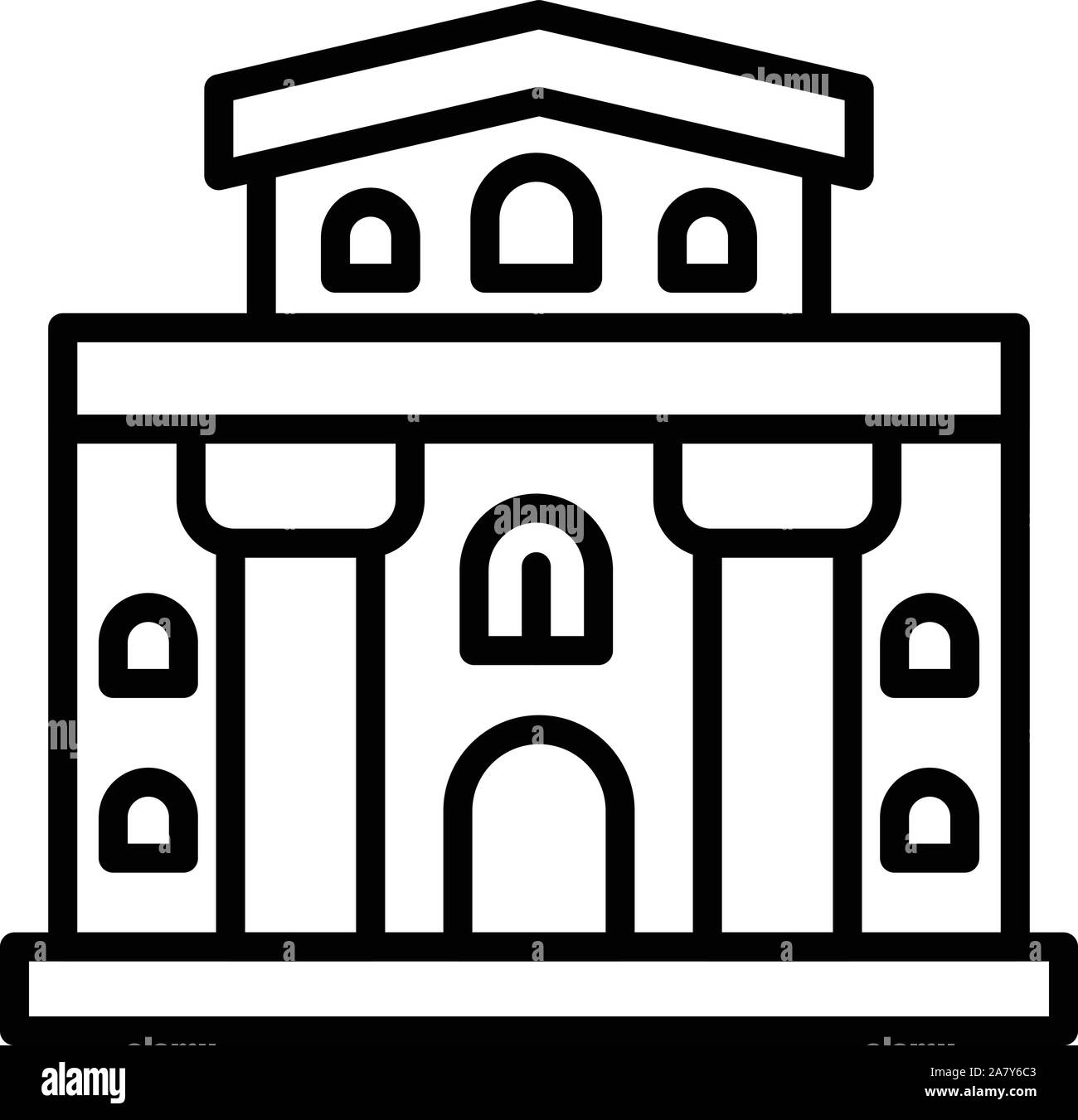 Architectural building icon, outline style Stock Vector Image & Art - Alamy