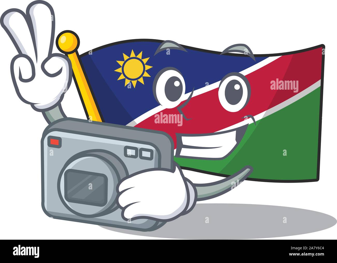 photographer flag namibia cartoon with the shape Stock Vector Image ...