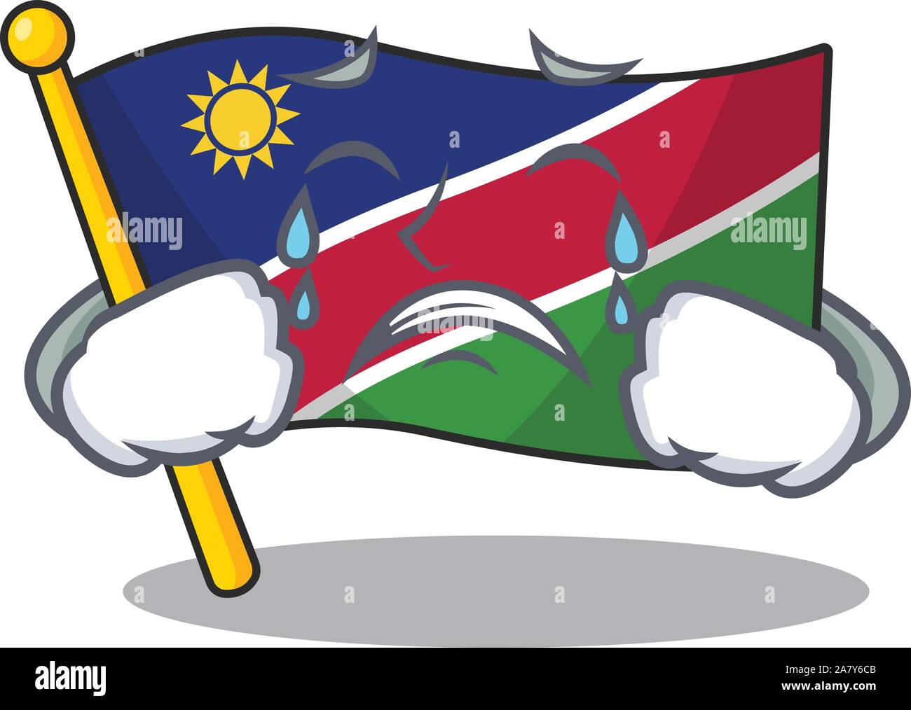 flag namibia cartoon with crying the shape Stock Vector Image & Art - Alamy