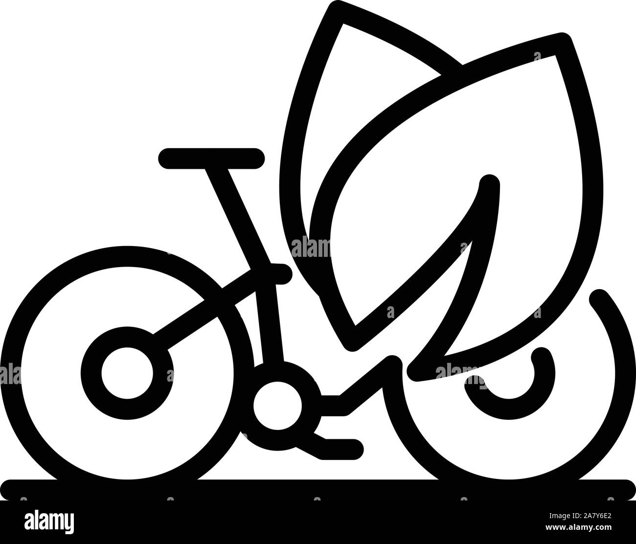 Ecological bike icon outline Black and White Stock Photos & Images - Alamy