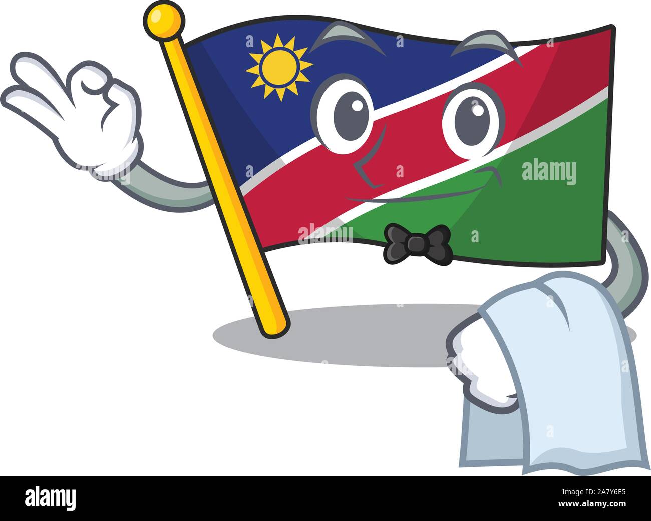 flag namibia cartoon with the shape waiter Stock Vector Image & Art - Alamy