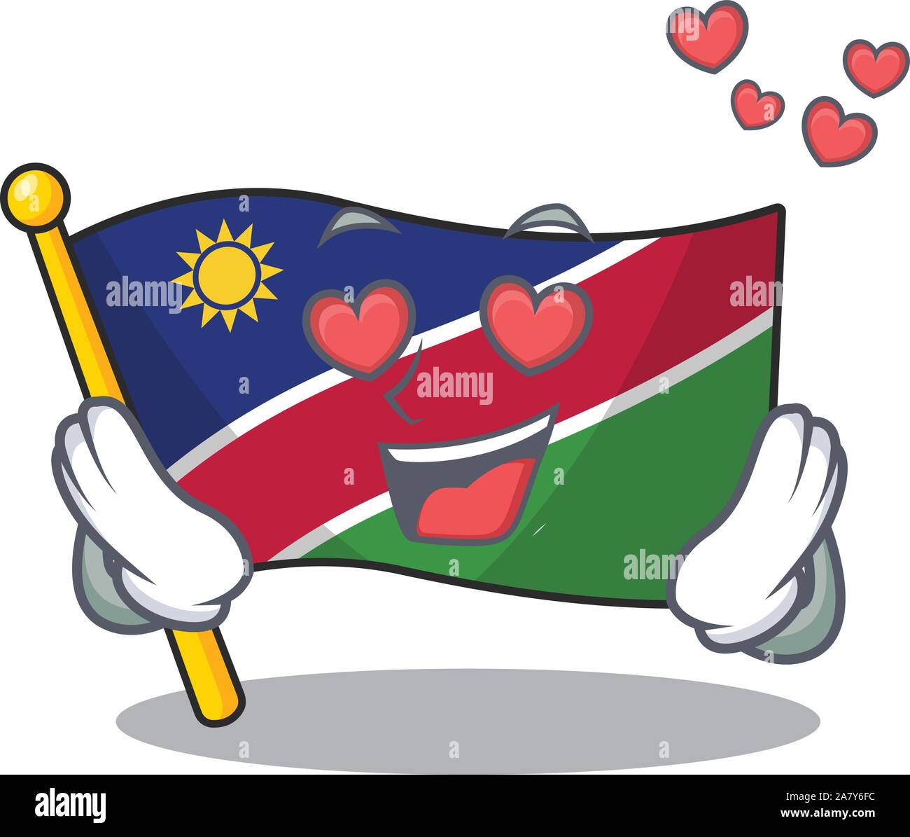 in love flag namibia cartoon with the shape Stock Vector Image & Art ...