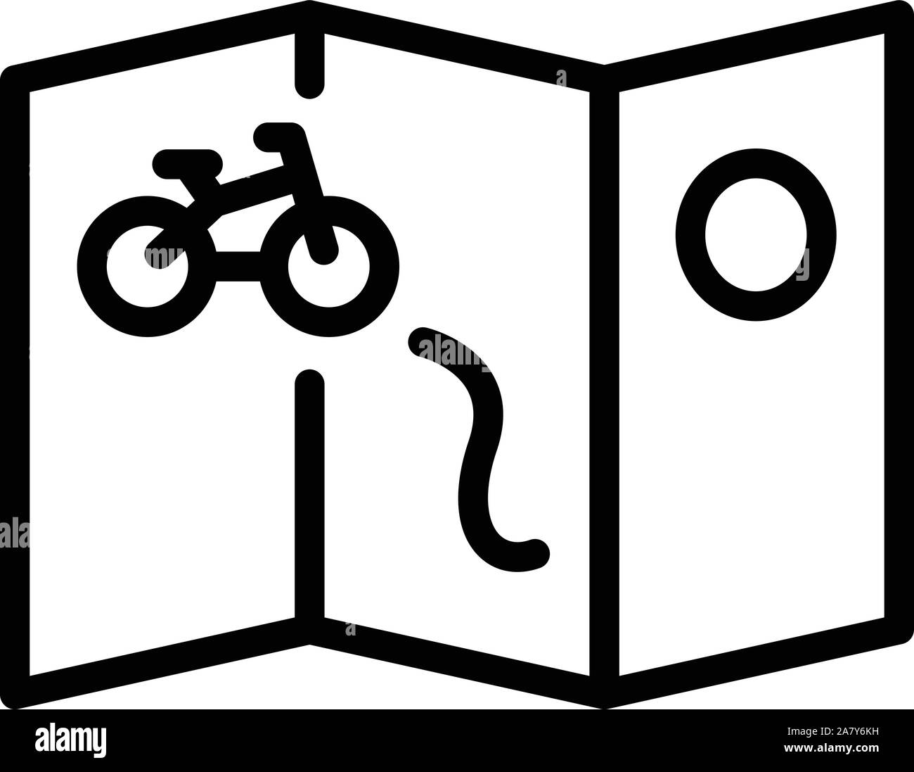 Bike rent route icon, outline style Stock Vector Image & Art - Alamy