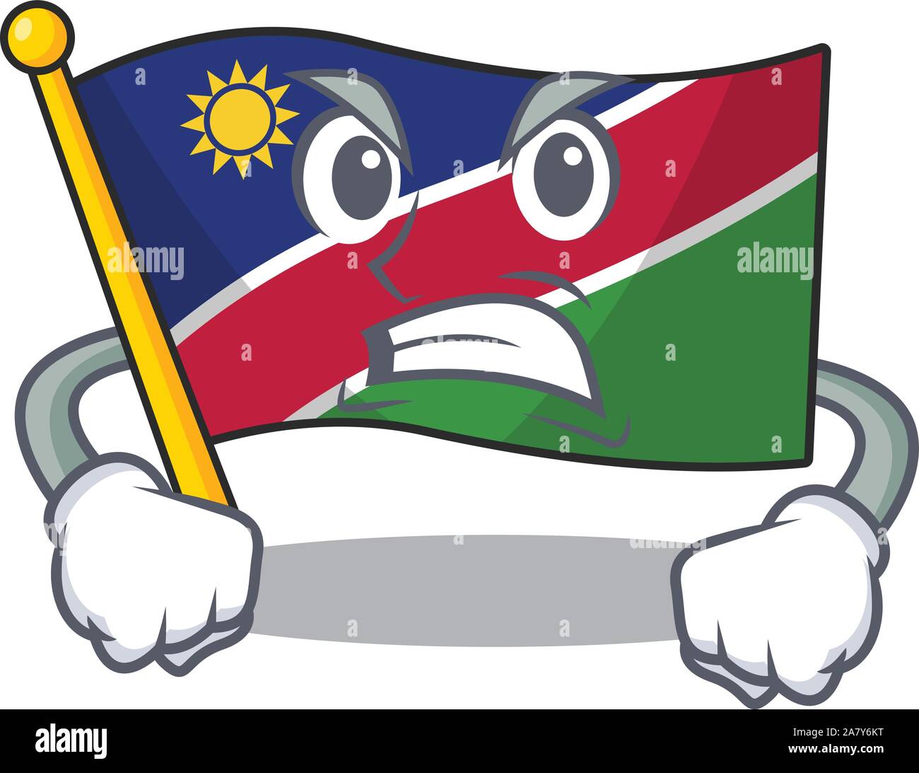 flag namibia cartoon with angry the shape Stock Vector Image & Art - Alamy