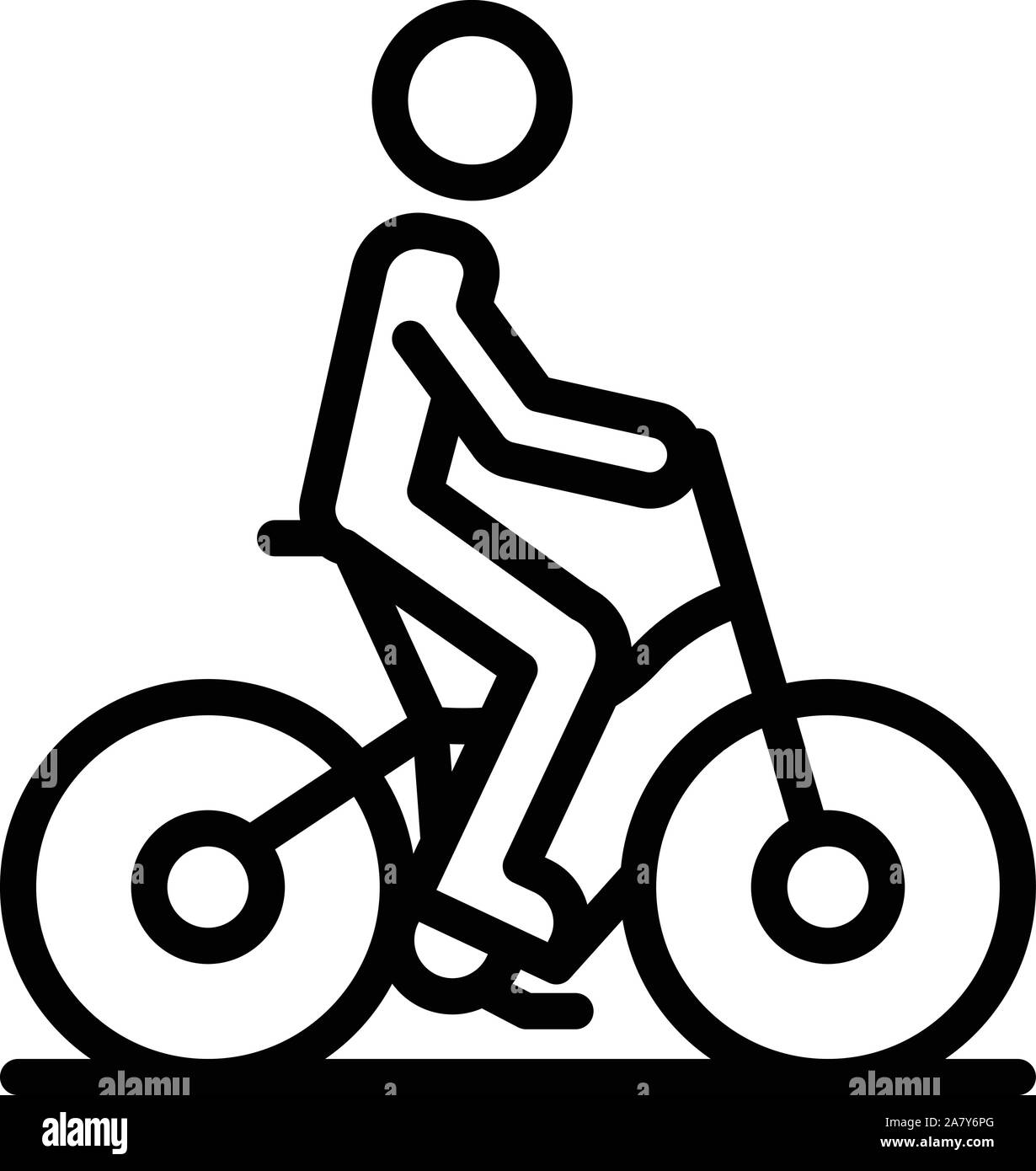 Man riding bike icon, outline style Stock Vector Image & Art - Alamy