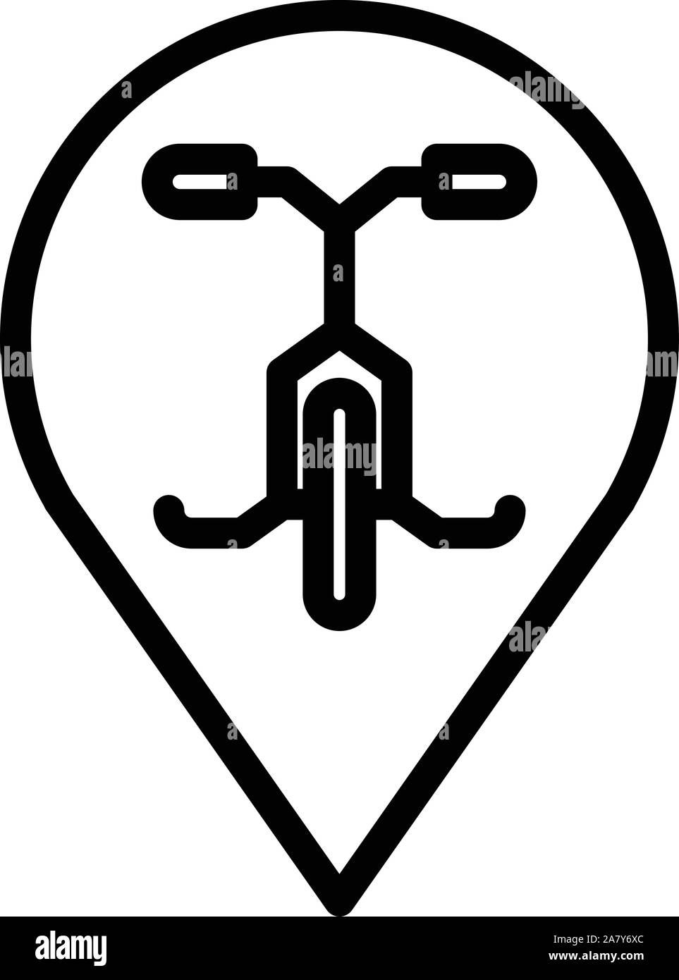Bike parking location icon Cut Out Stock Images & Pictures - Alamy