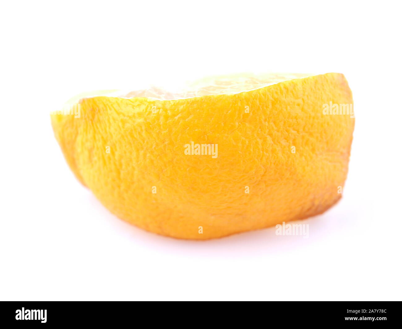 dried yellow lemon on a white background Stock Photo - Alamy
