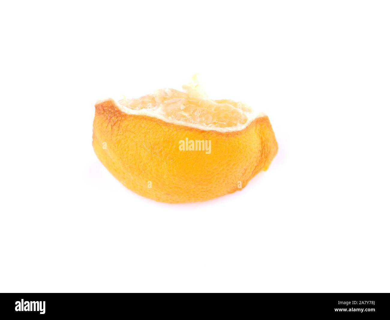 dried yellow lemon on a white background Stock Photo - Alamy