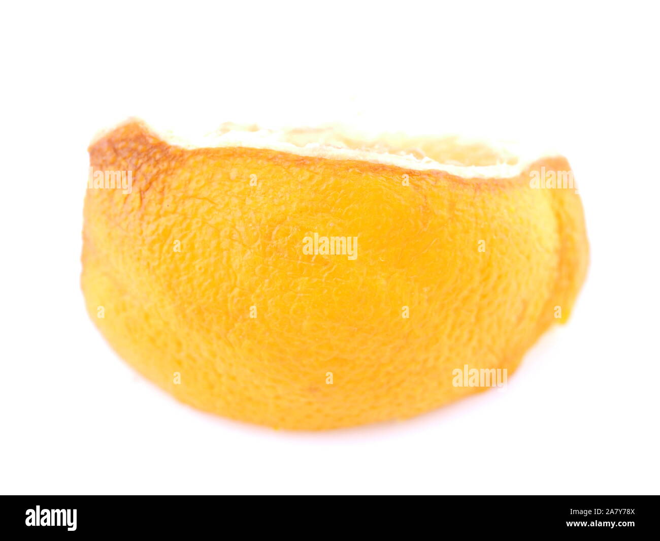 dried yellow lemon on a white background Stock Photo - Alamy