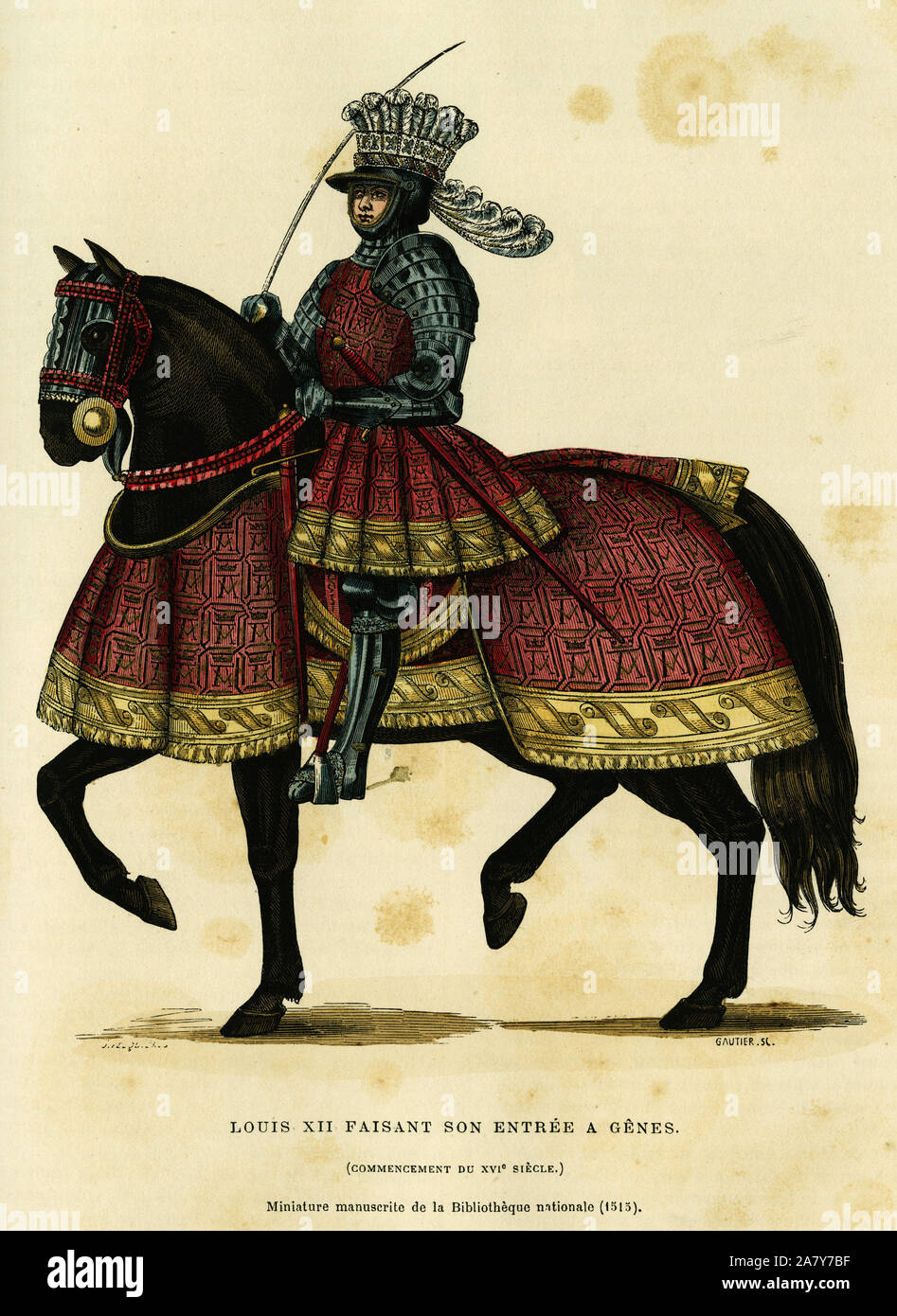 Portrait de Louis XII roi de France ( 1462-1515), faisant son entree a ...
